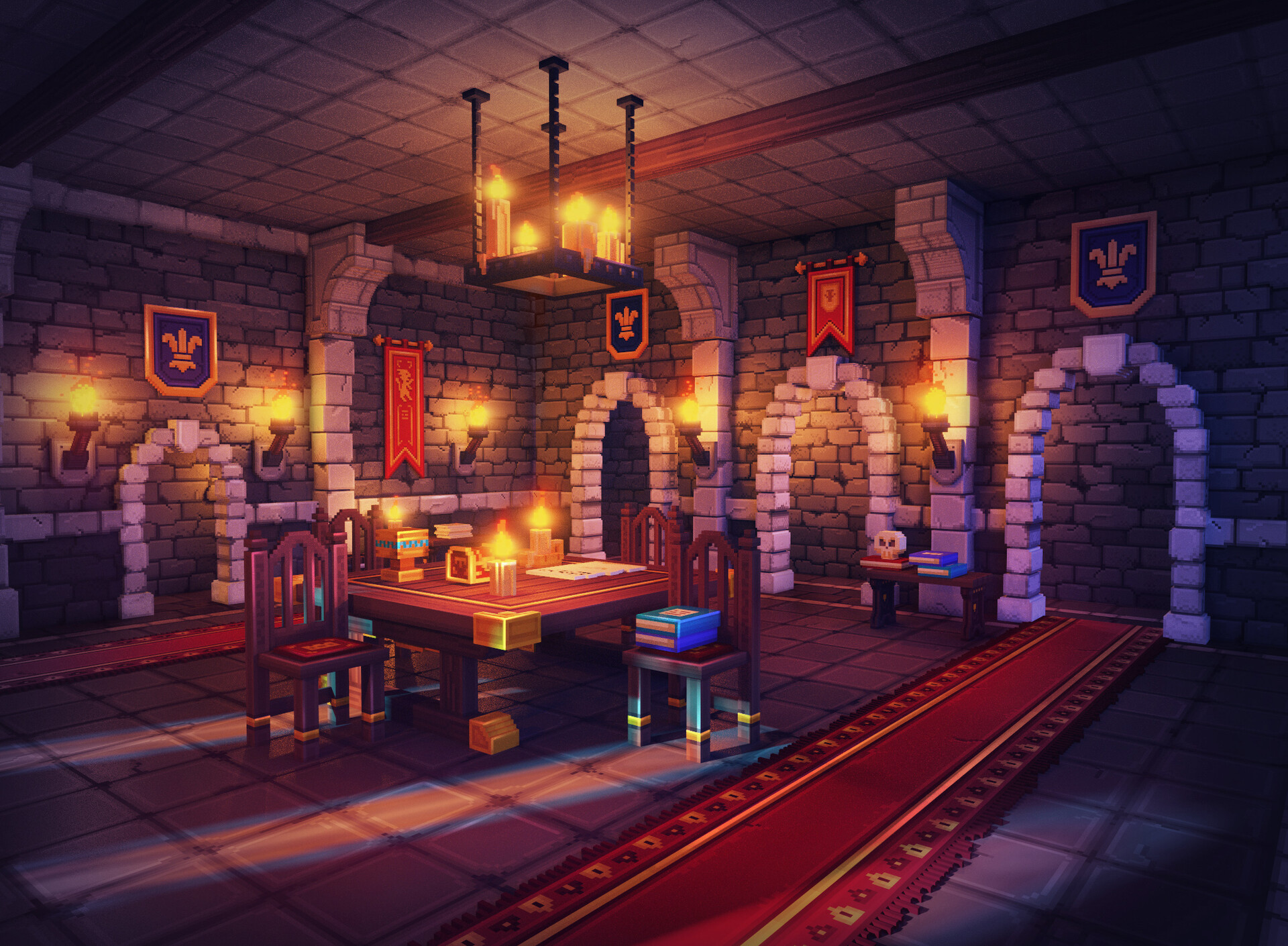 ArtStation - voxel castle