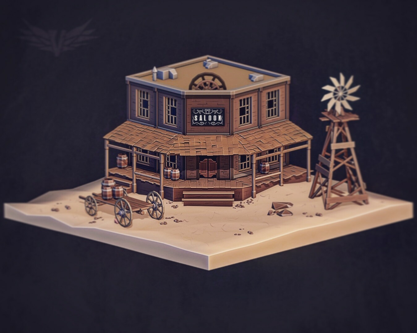 Jack Furniss - Isometric Lowpoly Western Saloon!