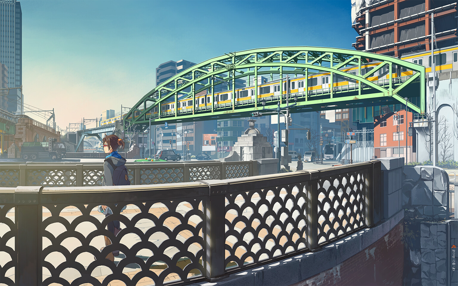 ArtStation - The view from shoheibashi bridge