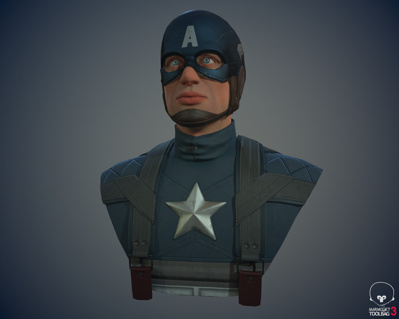 ArtStation - Captain America bust