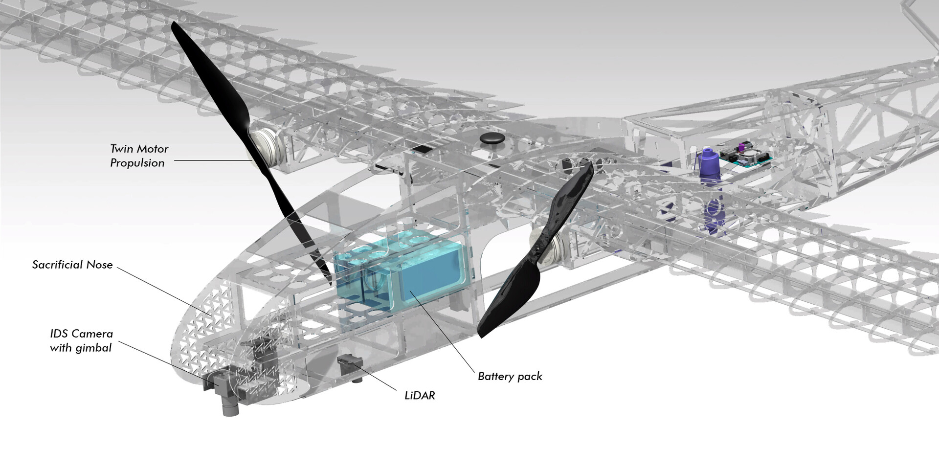 ArtStation - Transparent view of the insides of a UAV