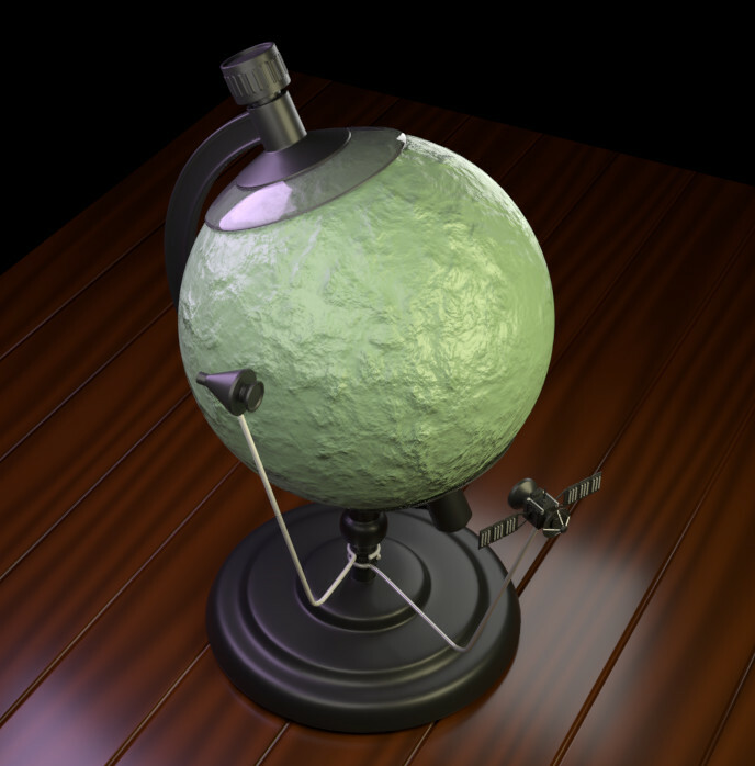 ArtStation - Planet with Orbiting Objects