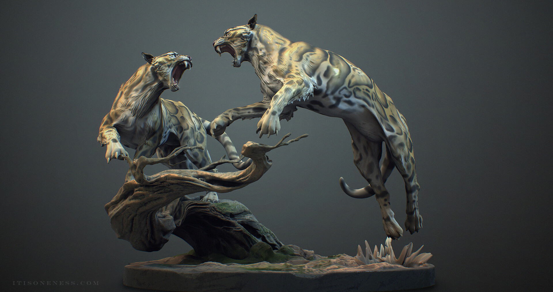 ArtStation - Daily Sculpt "Cat Fight"