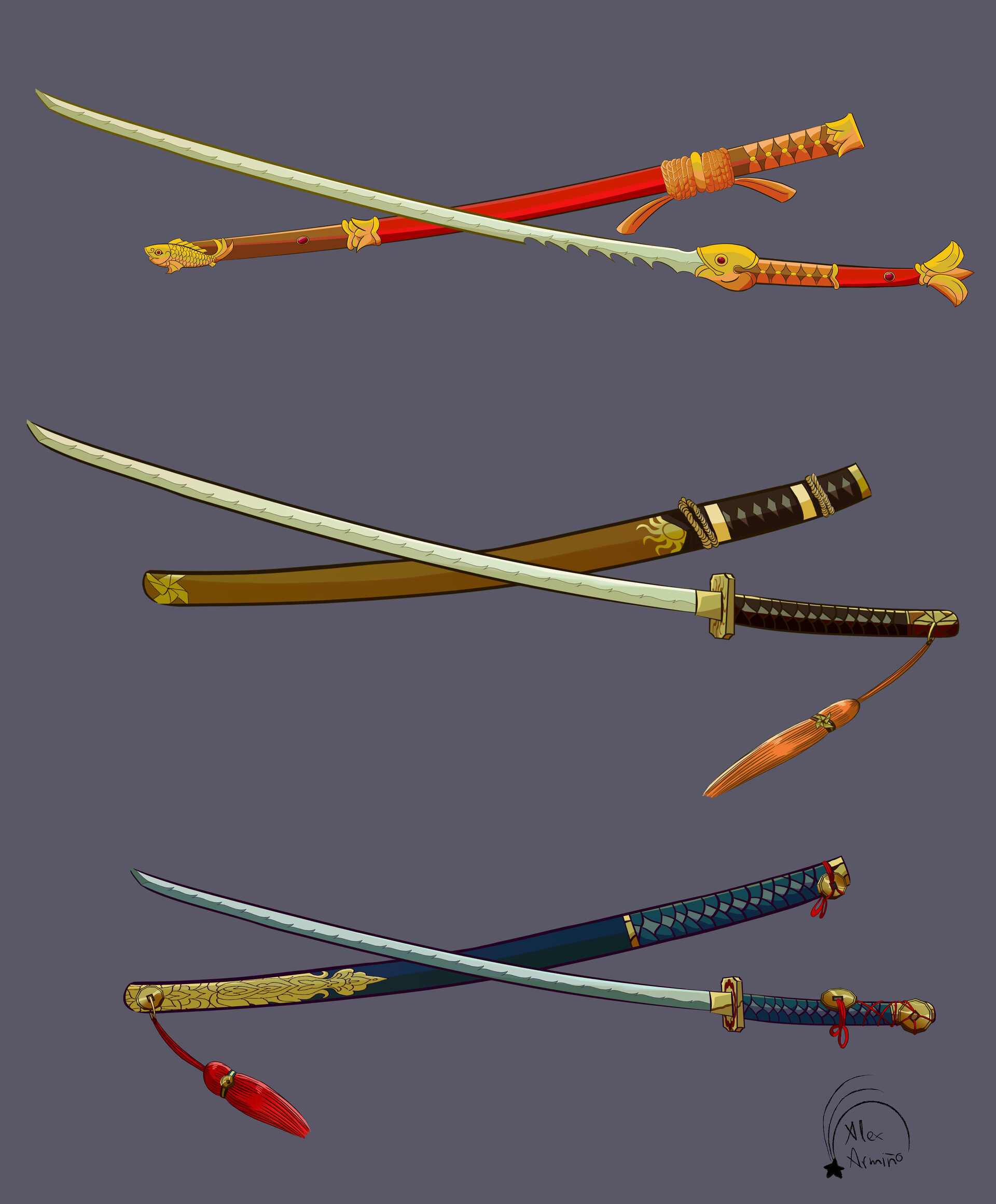 ArtStation - katanas design