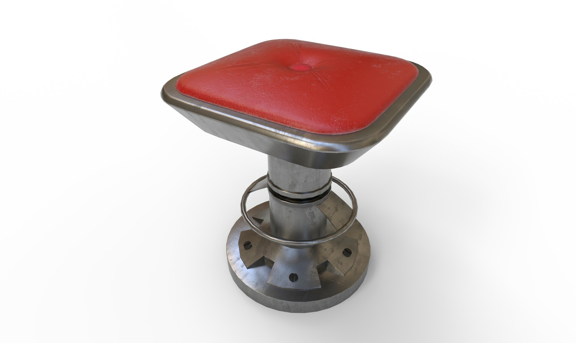 ArtStation - Game-Ready (VR/AR) Steel Bar Stool with 4K-PBR Texture Set