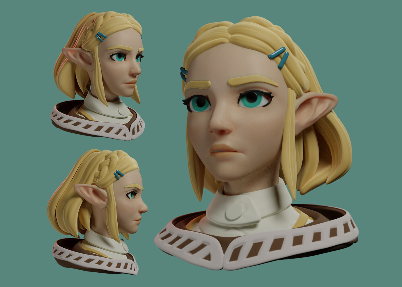 ArtStation - Short Haired Zelda
