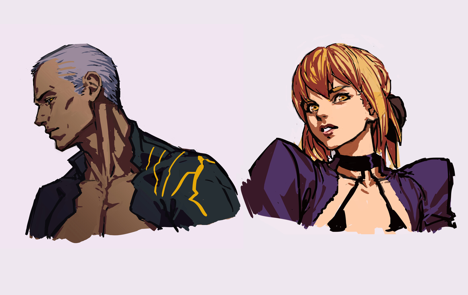 ArtStation - Alter Emiya & Saber