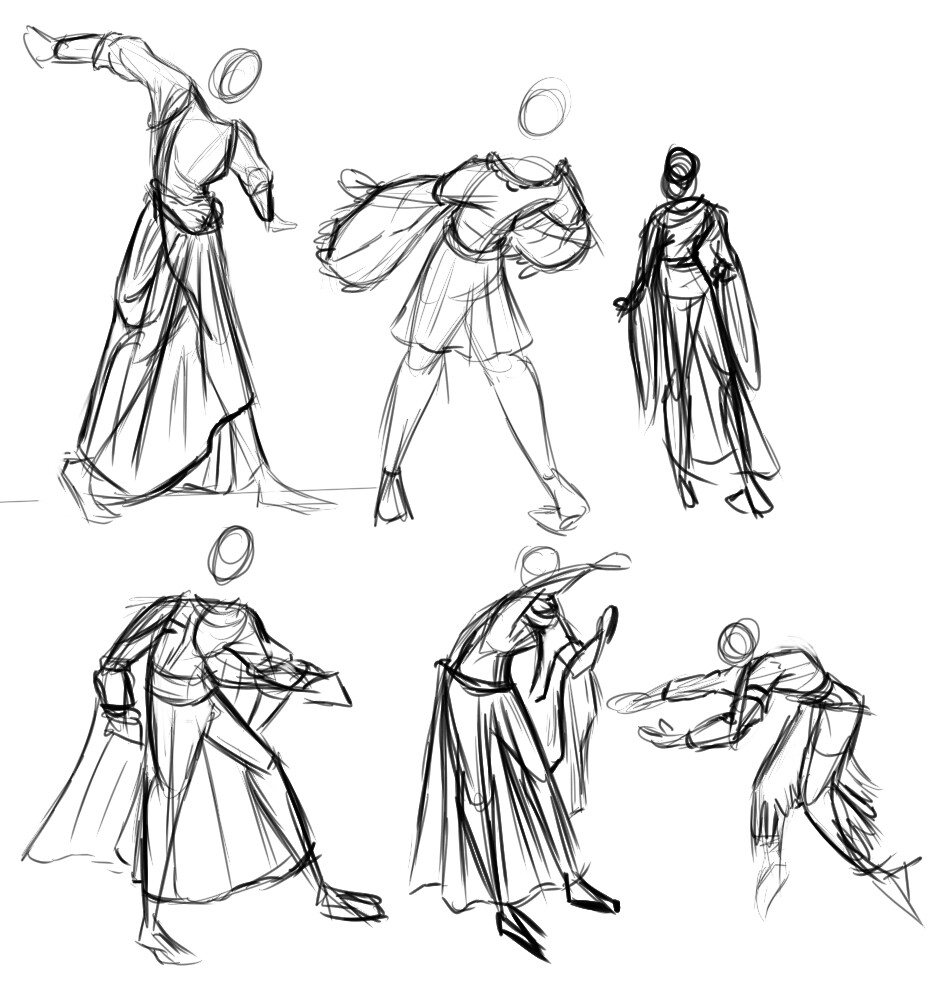 how to draw medieval dress