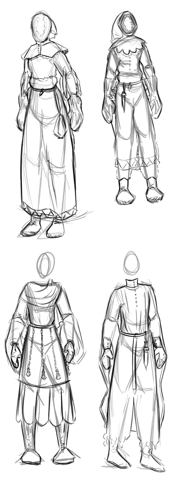 how to draw medieval dress