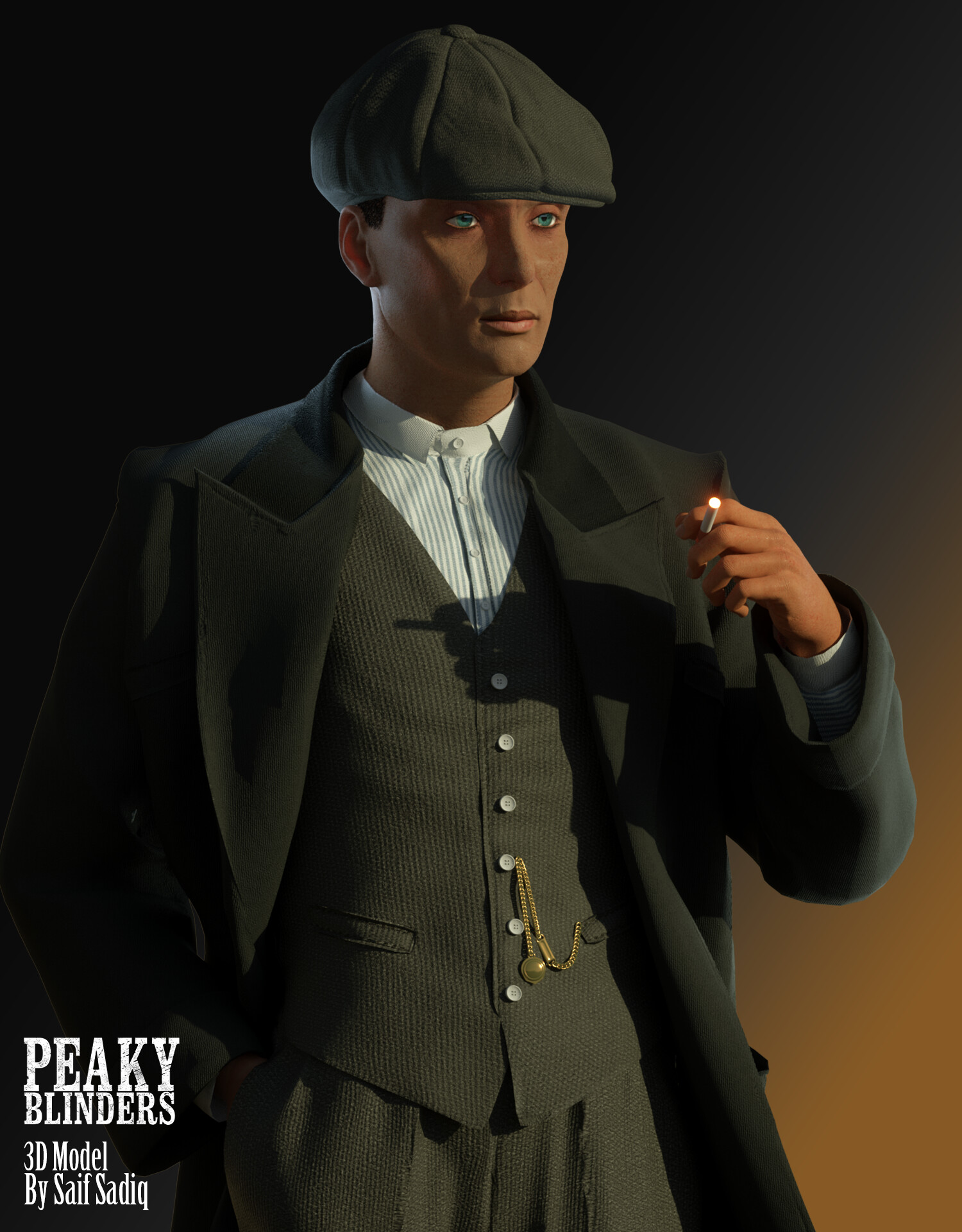 Saif Sadiq - thomas shelby 3d model