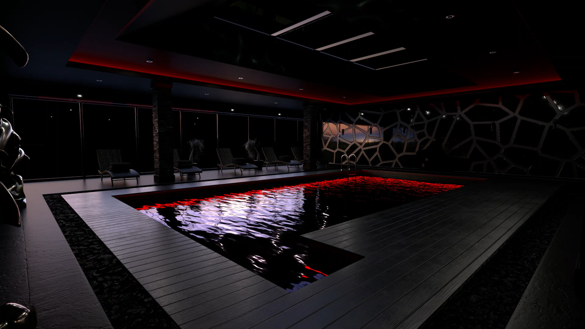 Ivie-fai Osuamkpe - Indoor Pool - Arch Viz Project