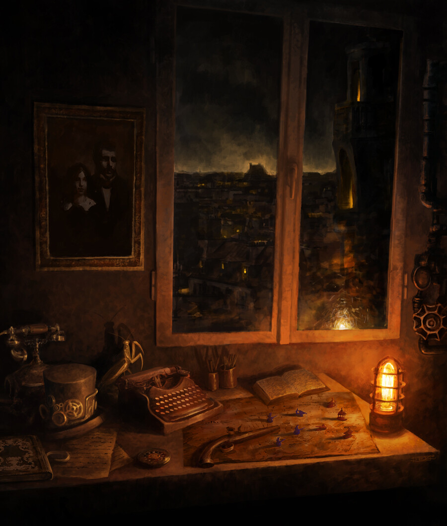 Steampunk Still Life by Bastien Jez : r/ImaginarySteampunk