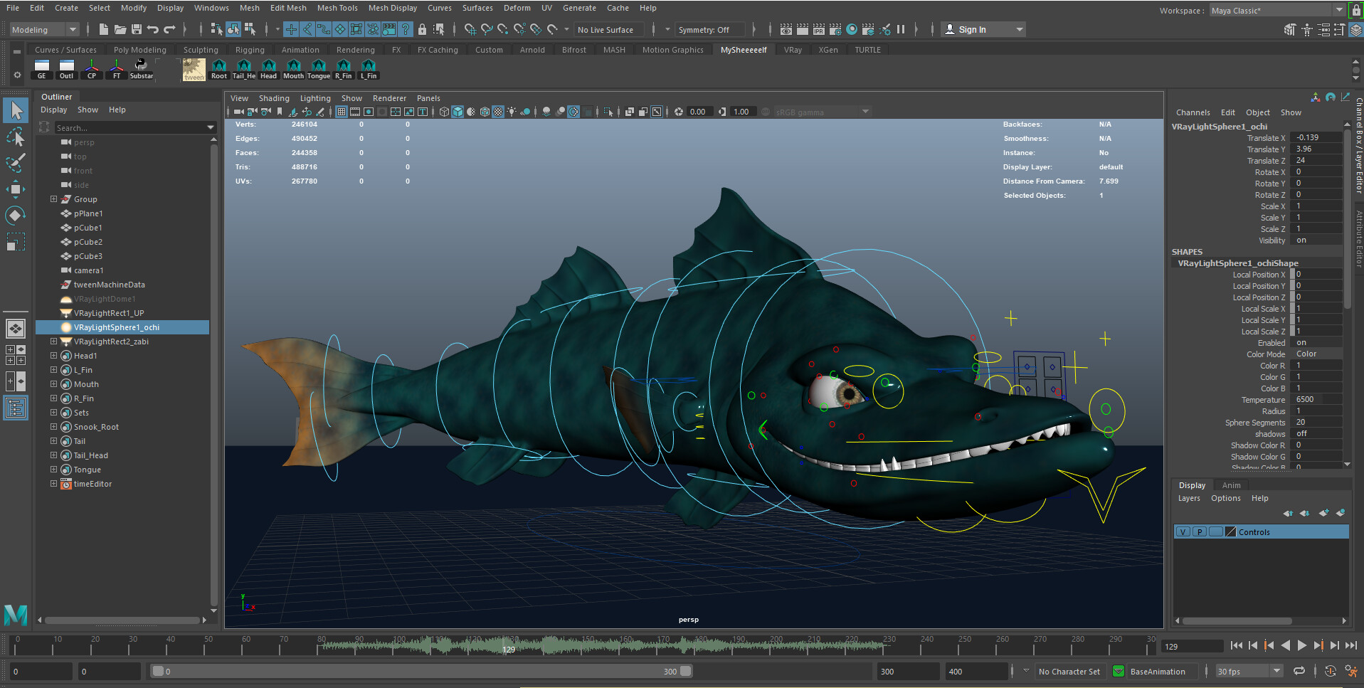 Igor Antic - LipSync n Acting Animation - Snook fish rig [3D]
