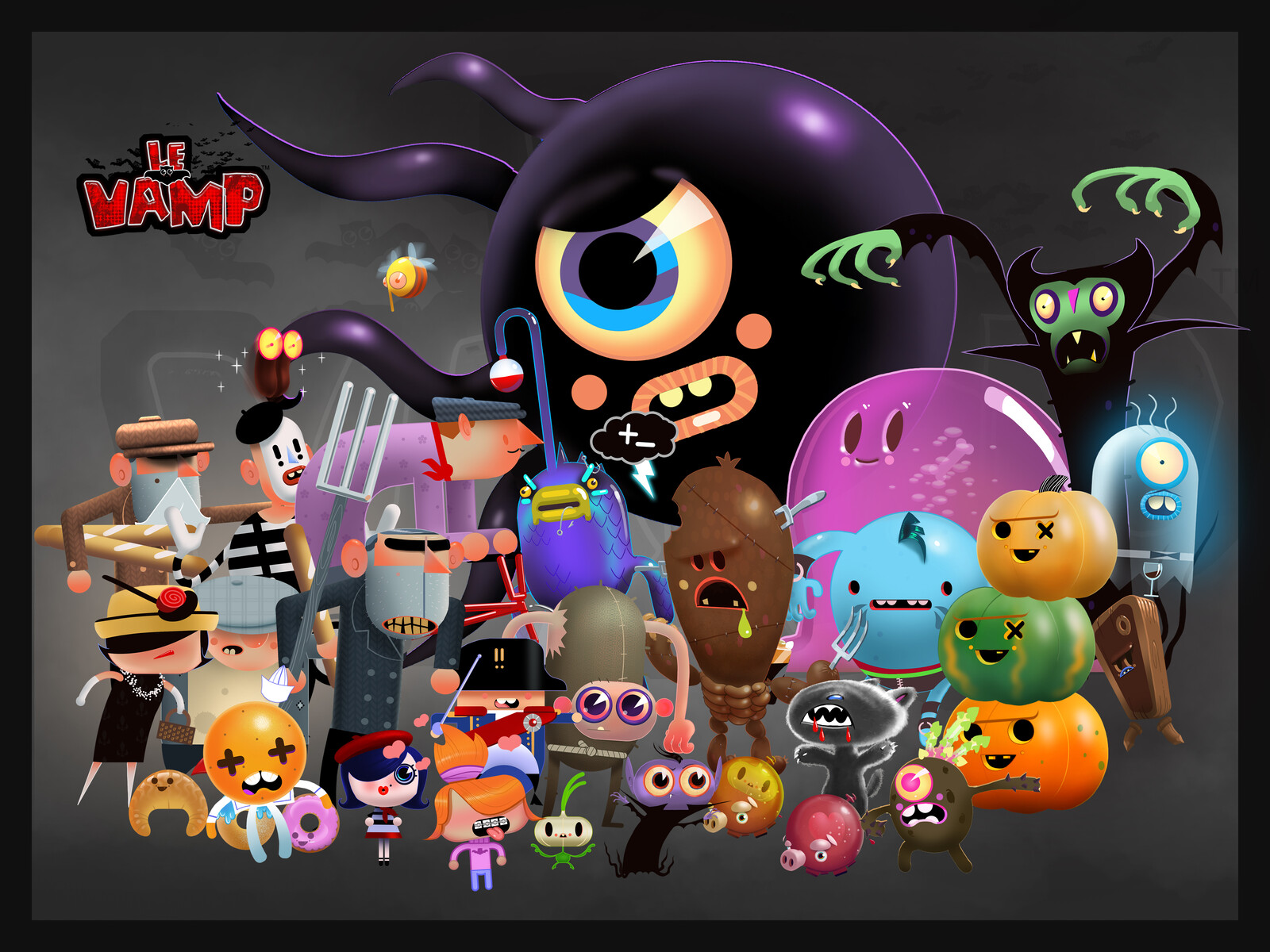 Andrew Johnson - Le Vamp backgrounds and characters