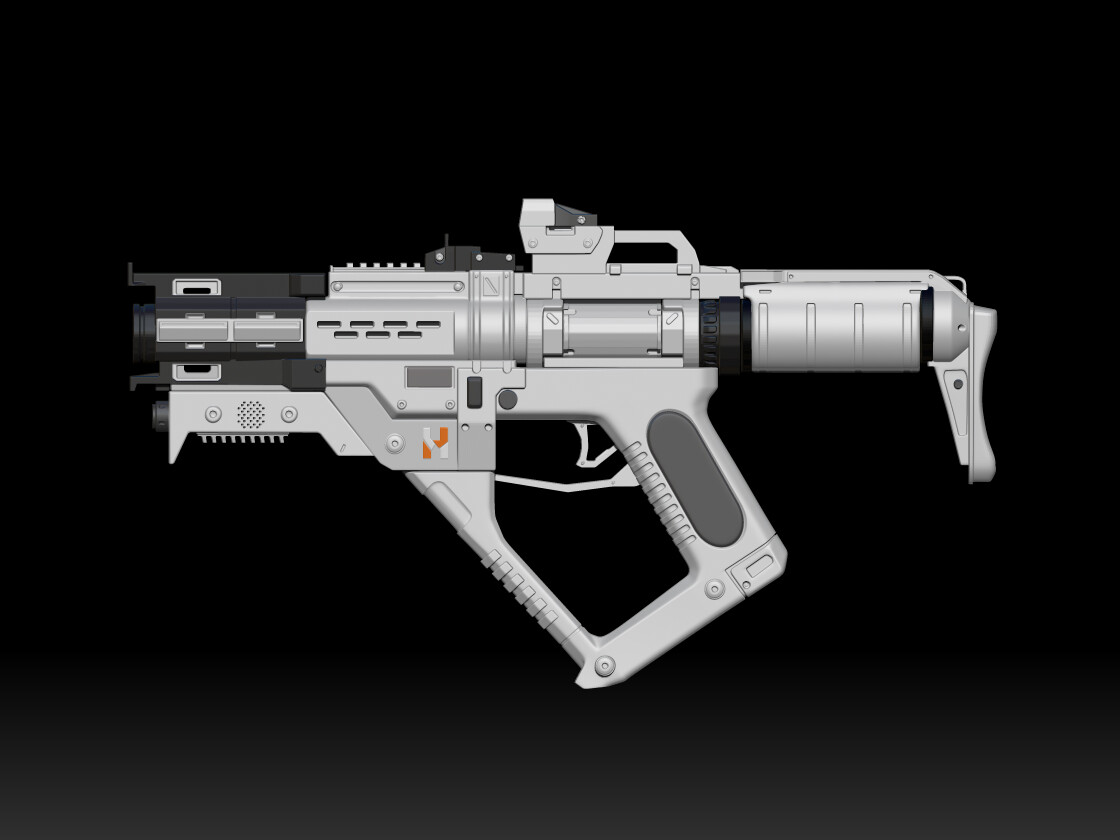 ArtStation - Gun WIP in Zbrush