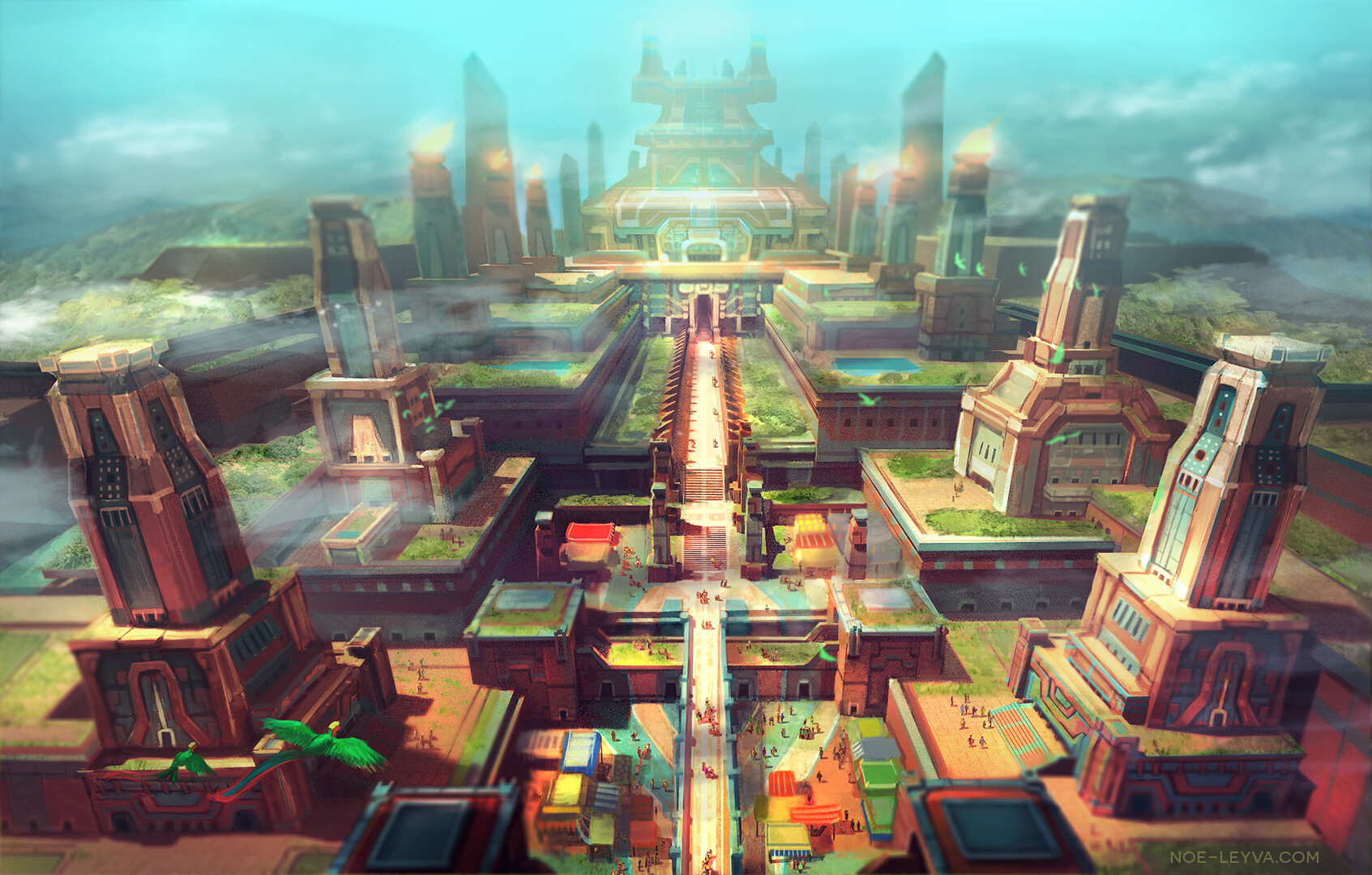 ArtStation - Mesoamerican Inspired city