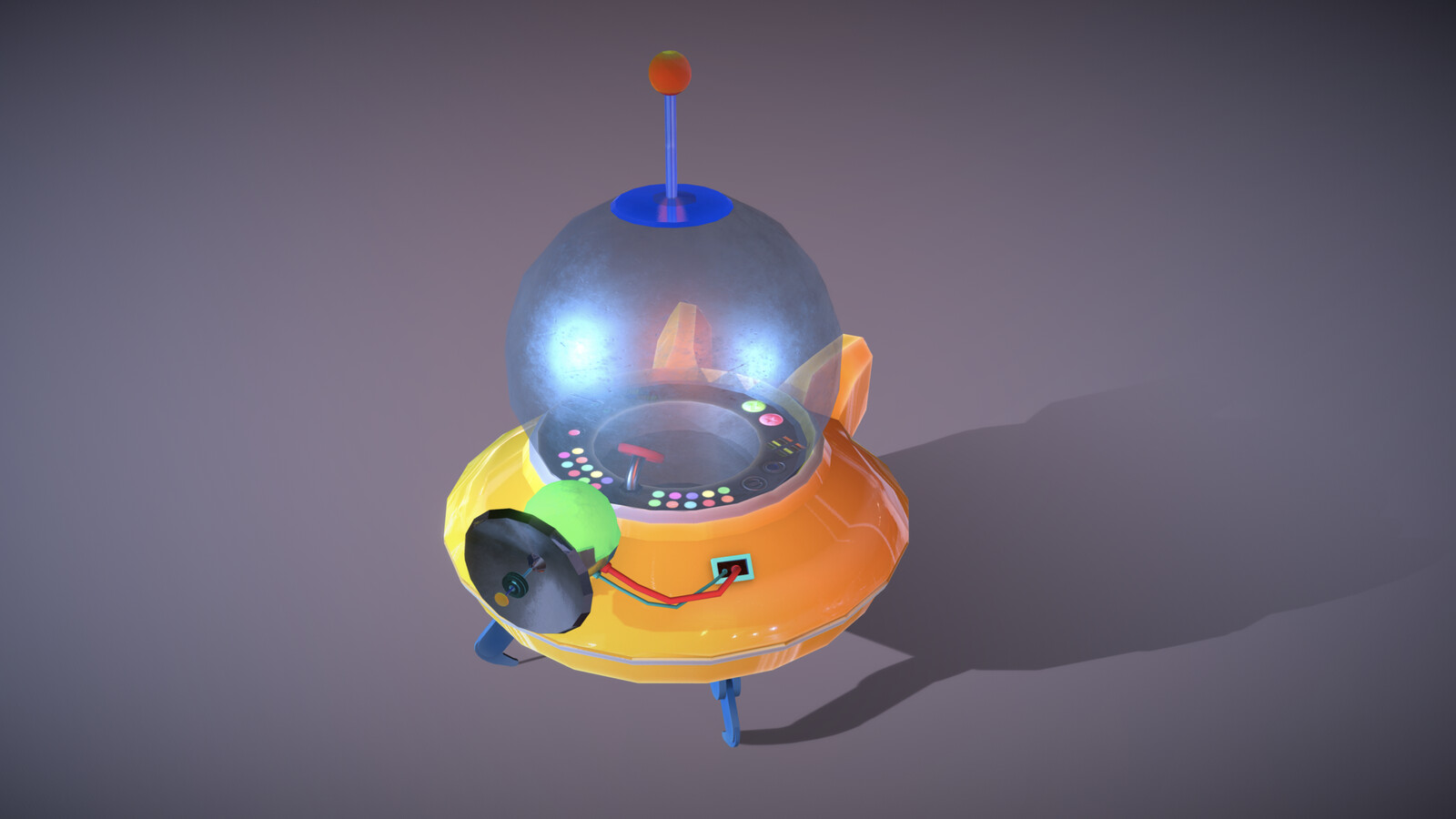 Javier Hernández - Cartoon spaceship 60s retro style