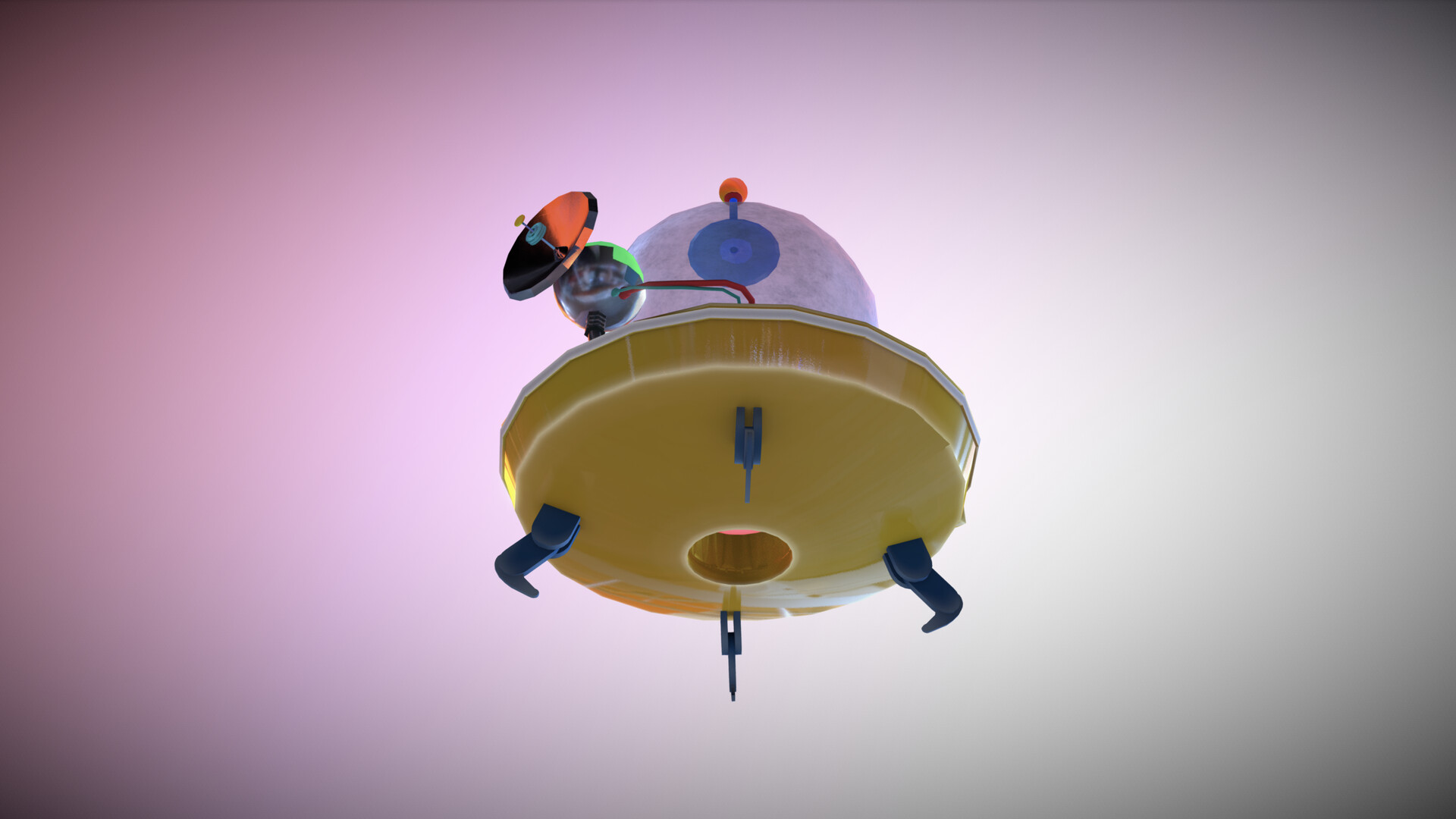 Javier Hernández - Cartoon spaceship 60s retro style