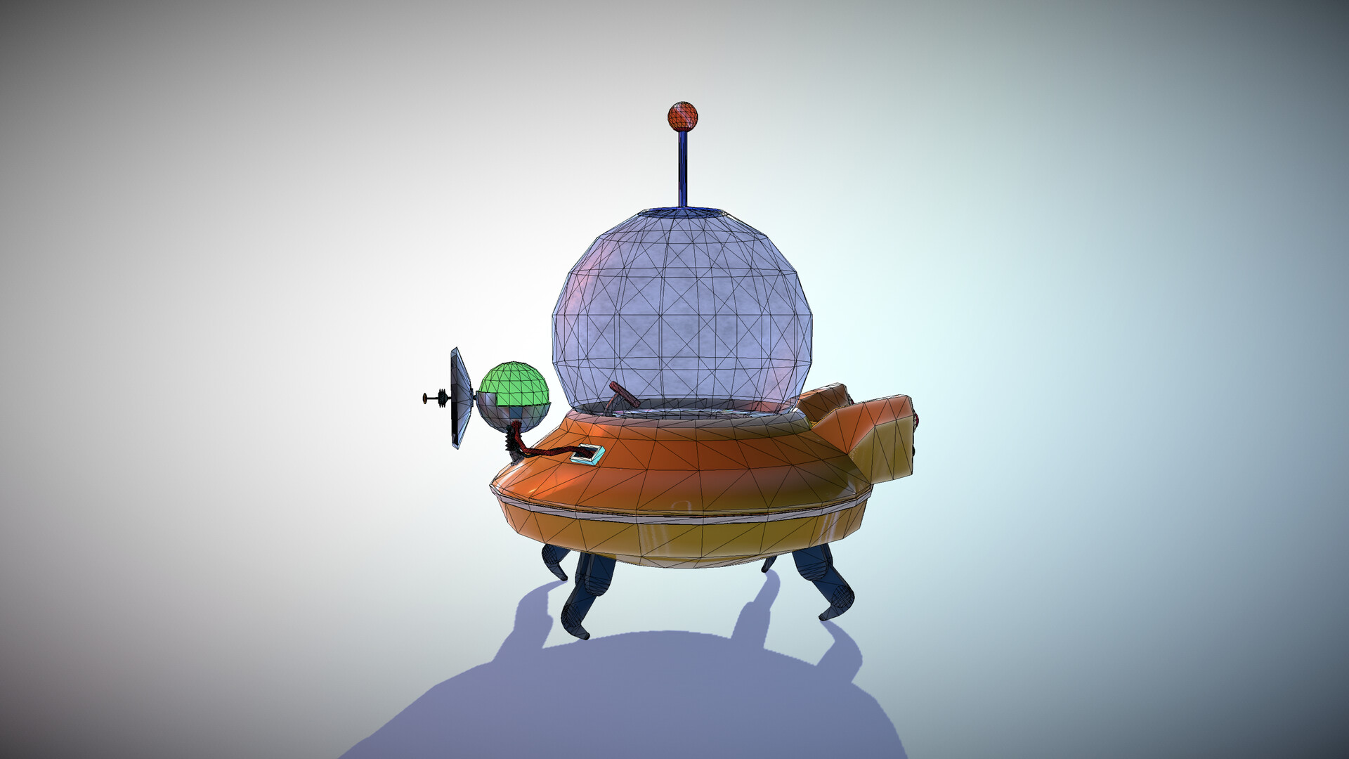 Javier Hernández - Cartoon spaceship 60s retro style