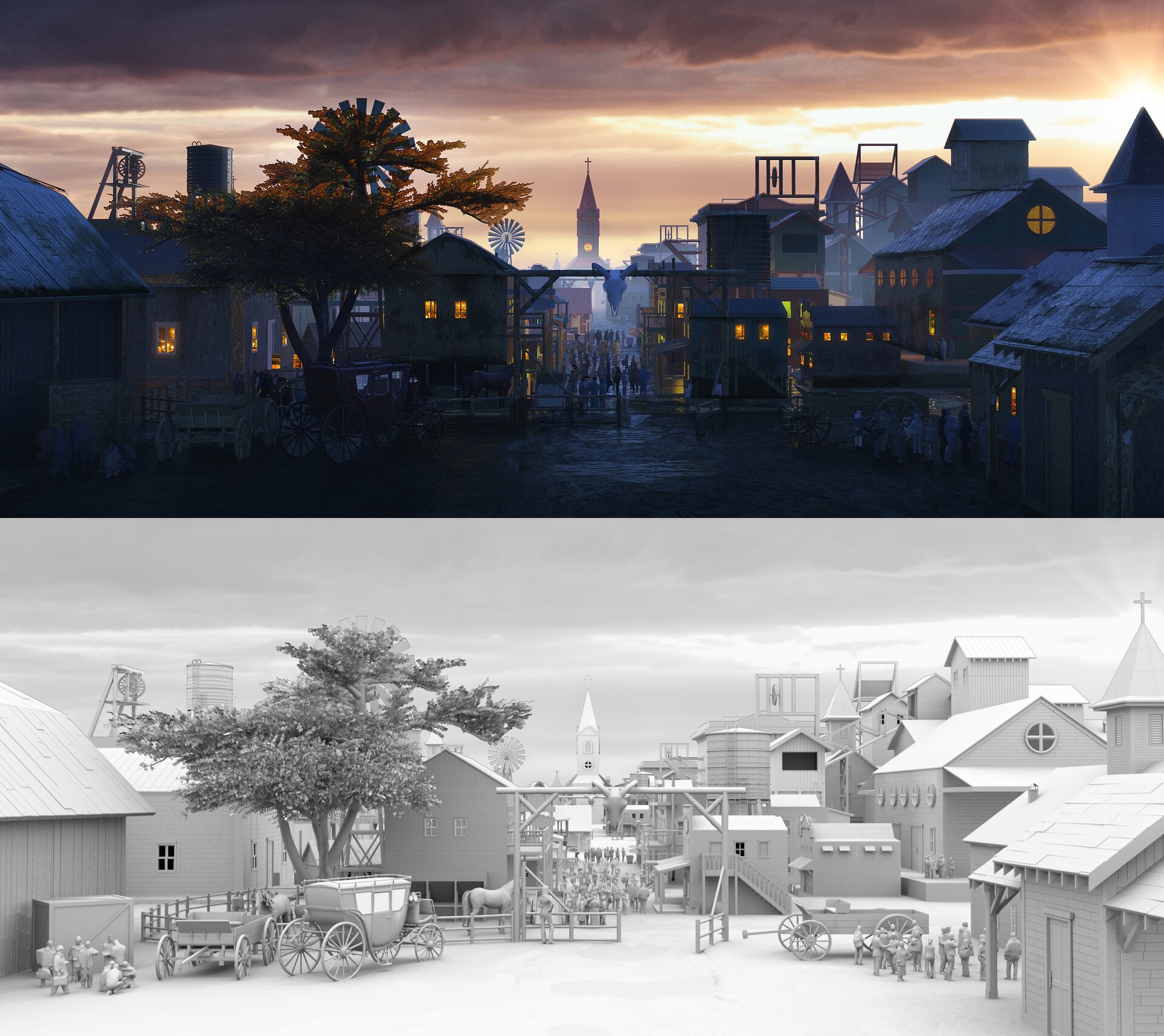 ArtStation - Wild West Town