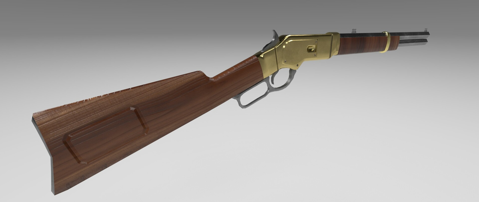 ArtStation - Winchester Rifle Brass version