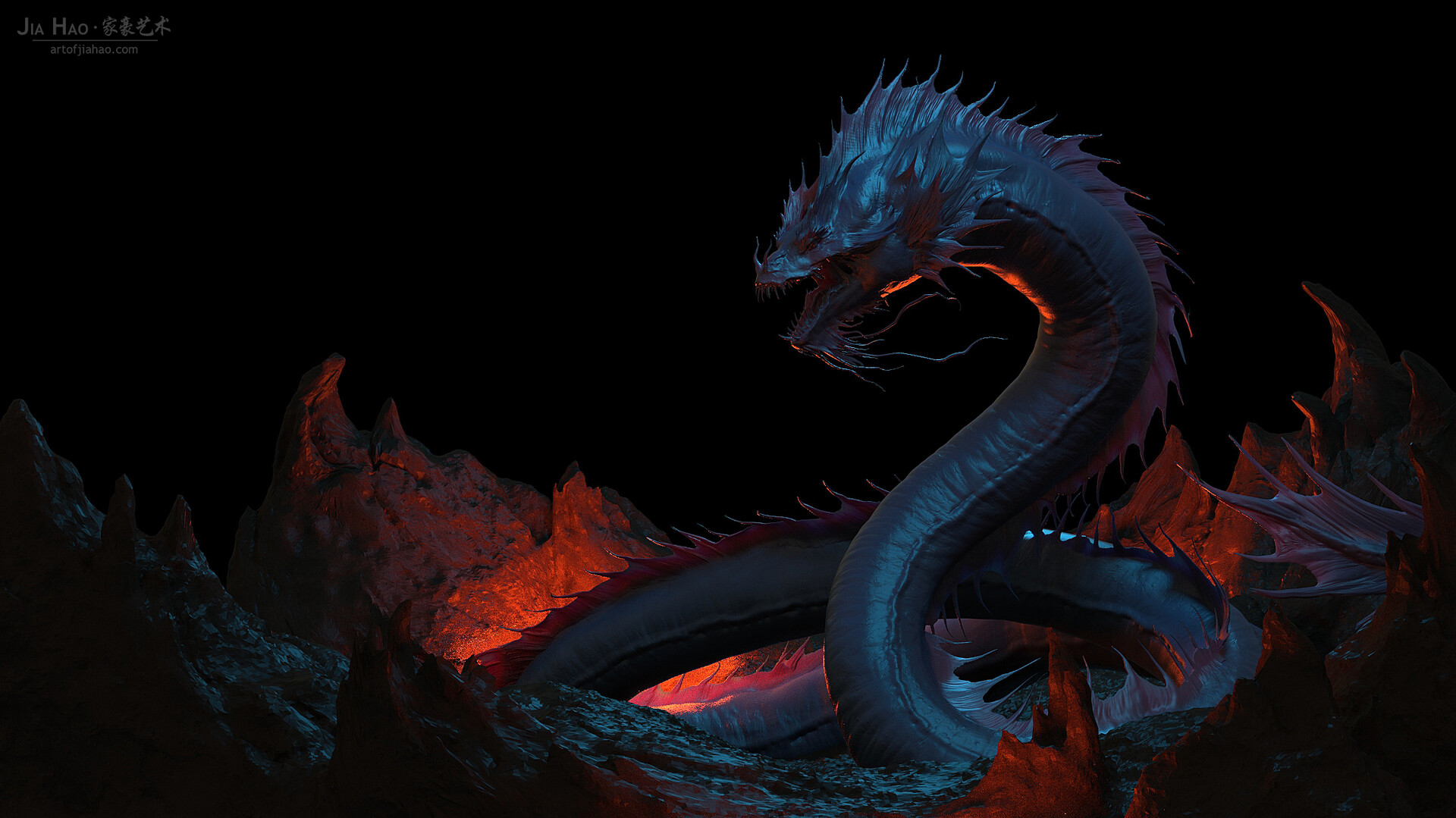 JiaHao, Creature Concept Designer, Sculptor & Game Modeler - Fire Demon Eel