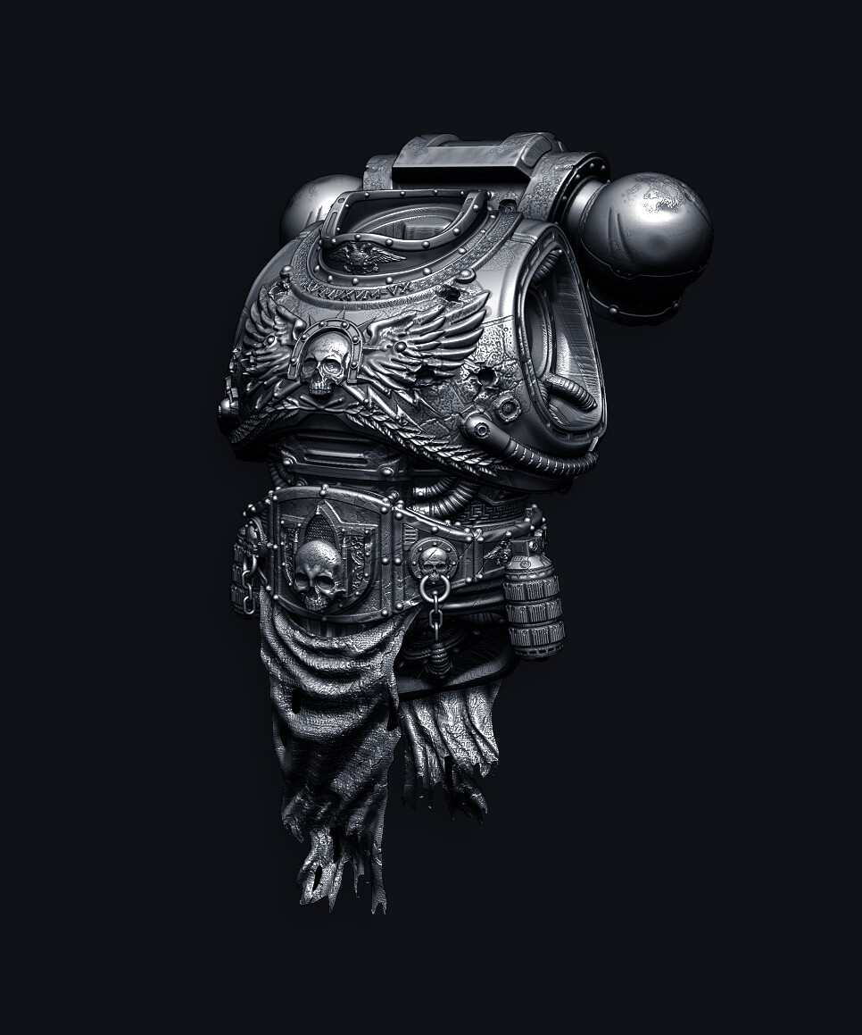 ArtStation - Space Marine armour from karl kopinski concept
