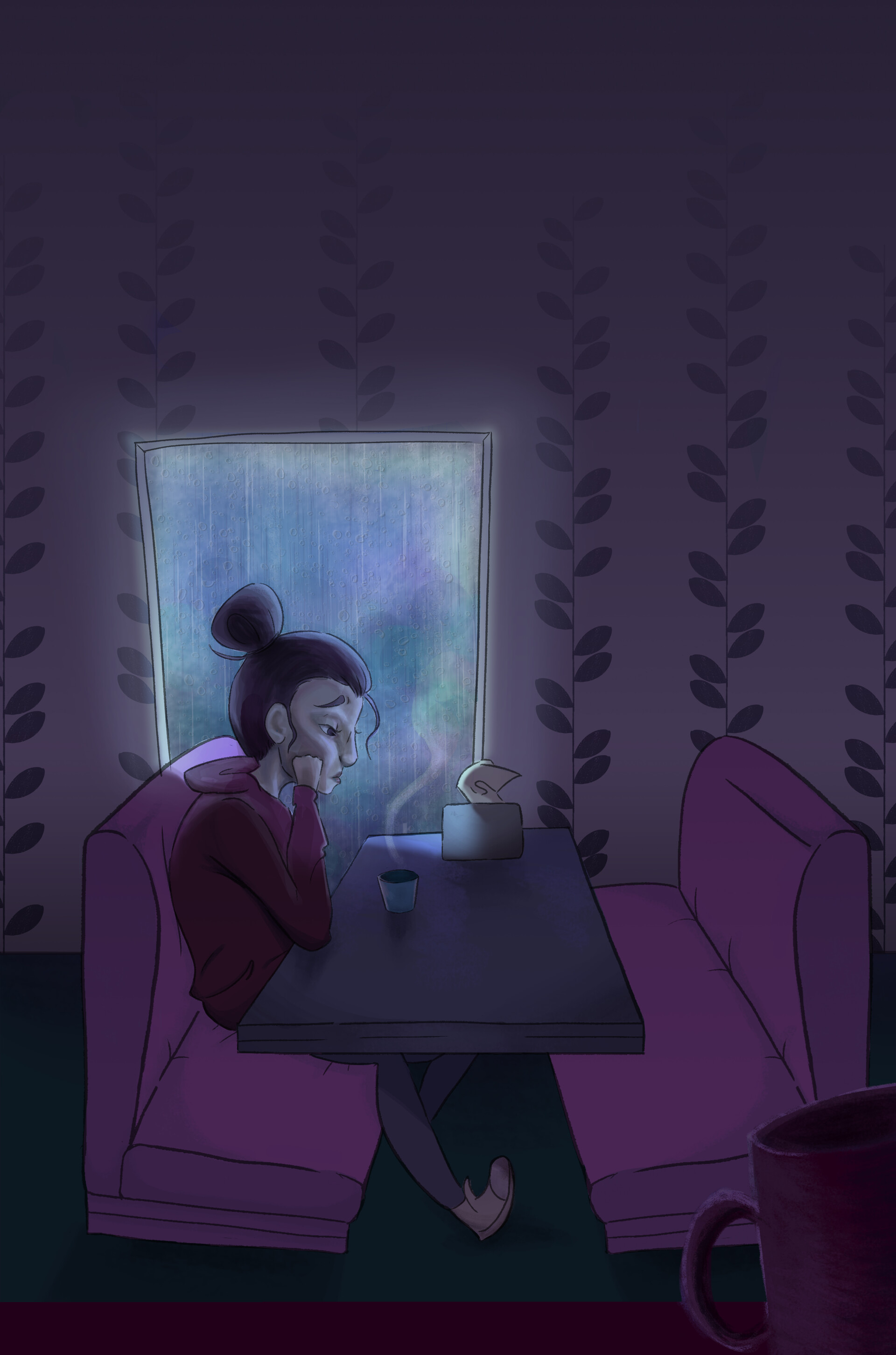 ArtStation - Rainy Cafe