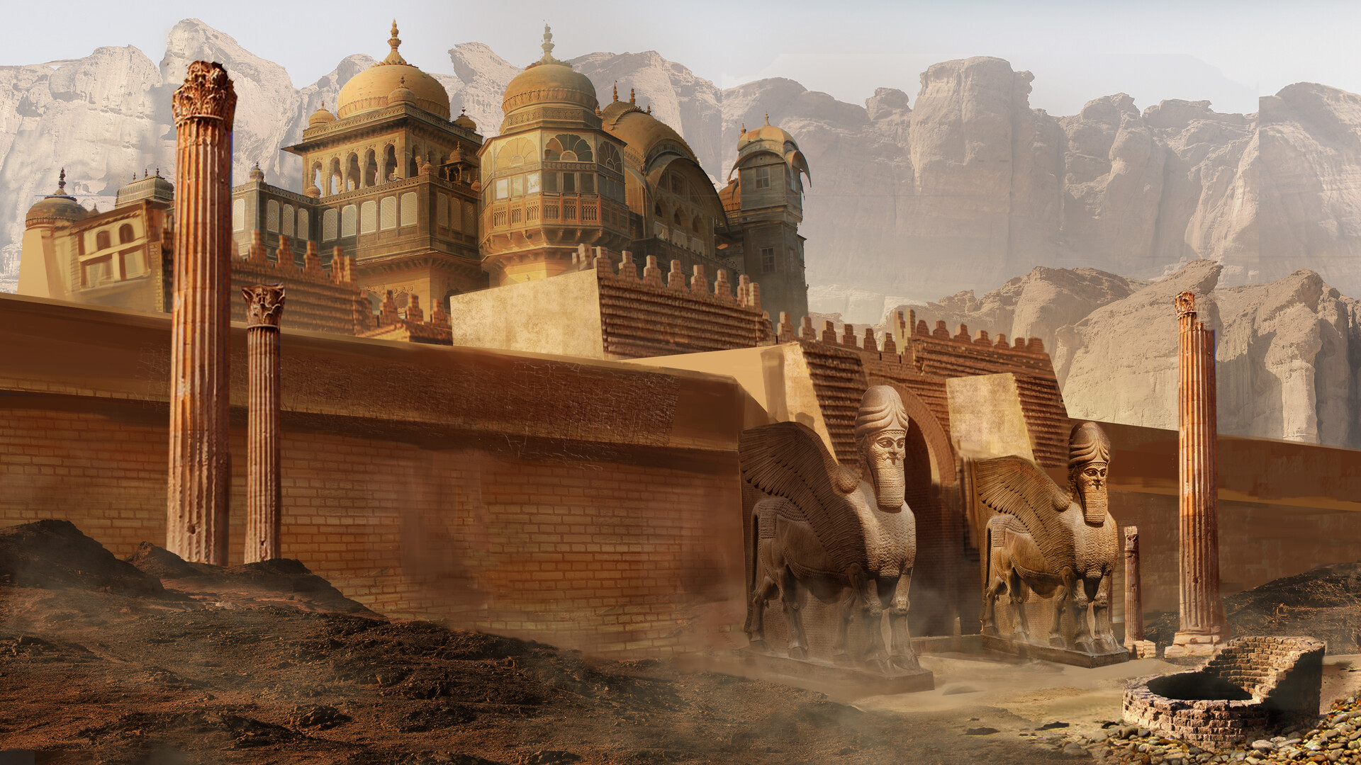 ArtStation - Ancient palace in old Babylon