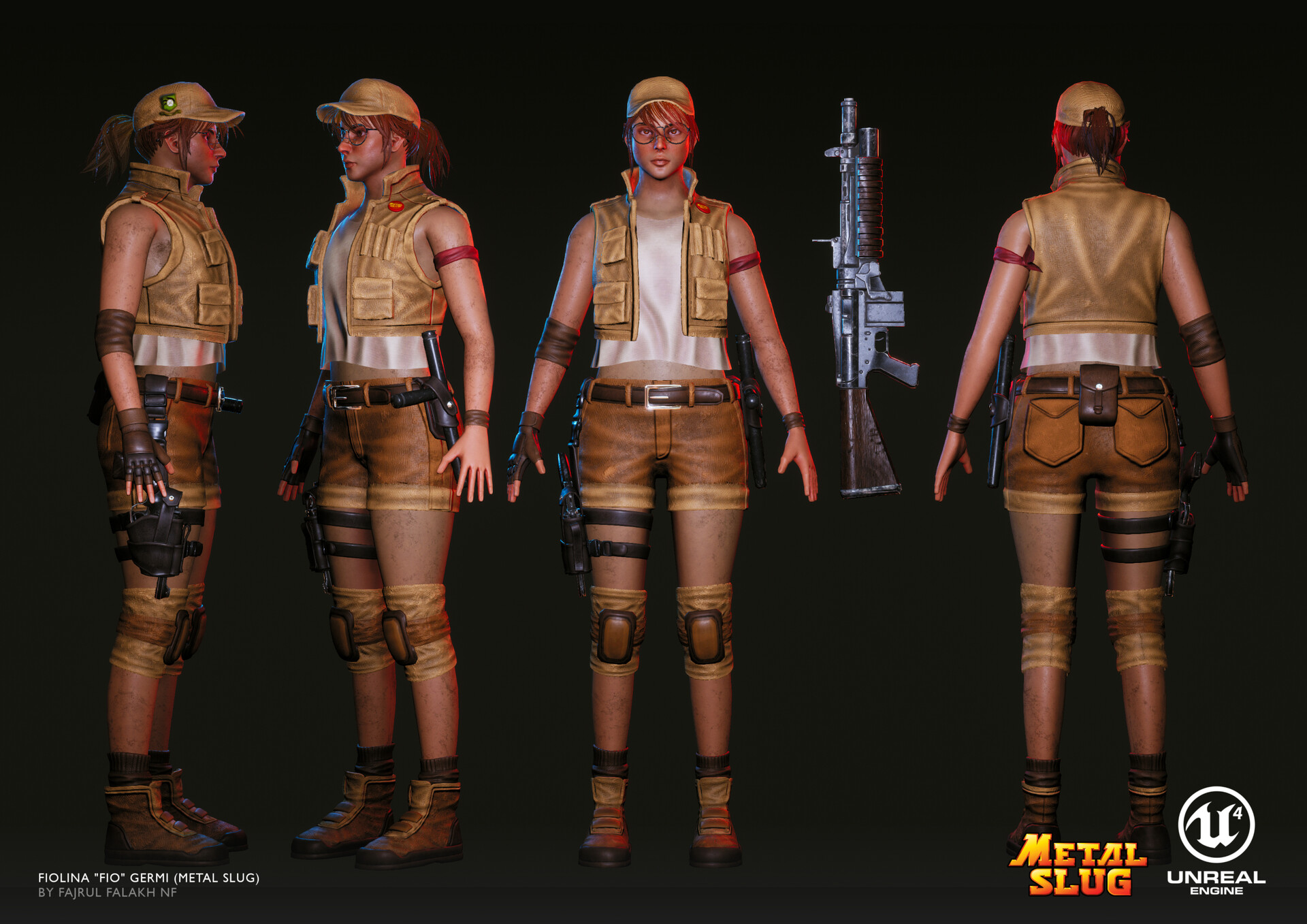 Fajrul FN - Fiolina "Fio" Germi (Metal Slug) - 3D Game Character