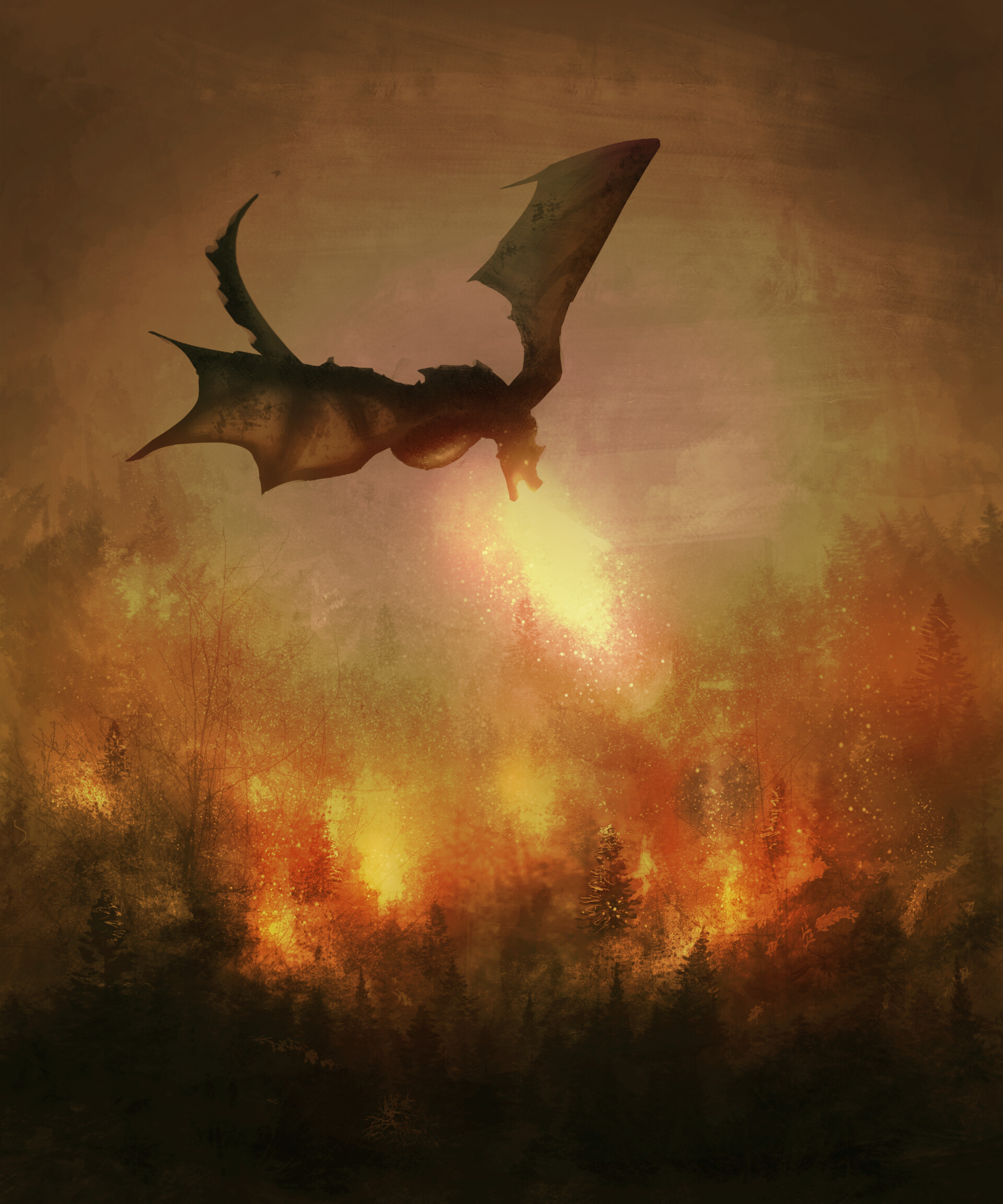 ArtStation - Dragon's fire