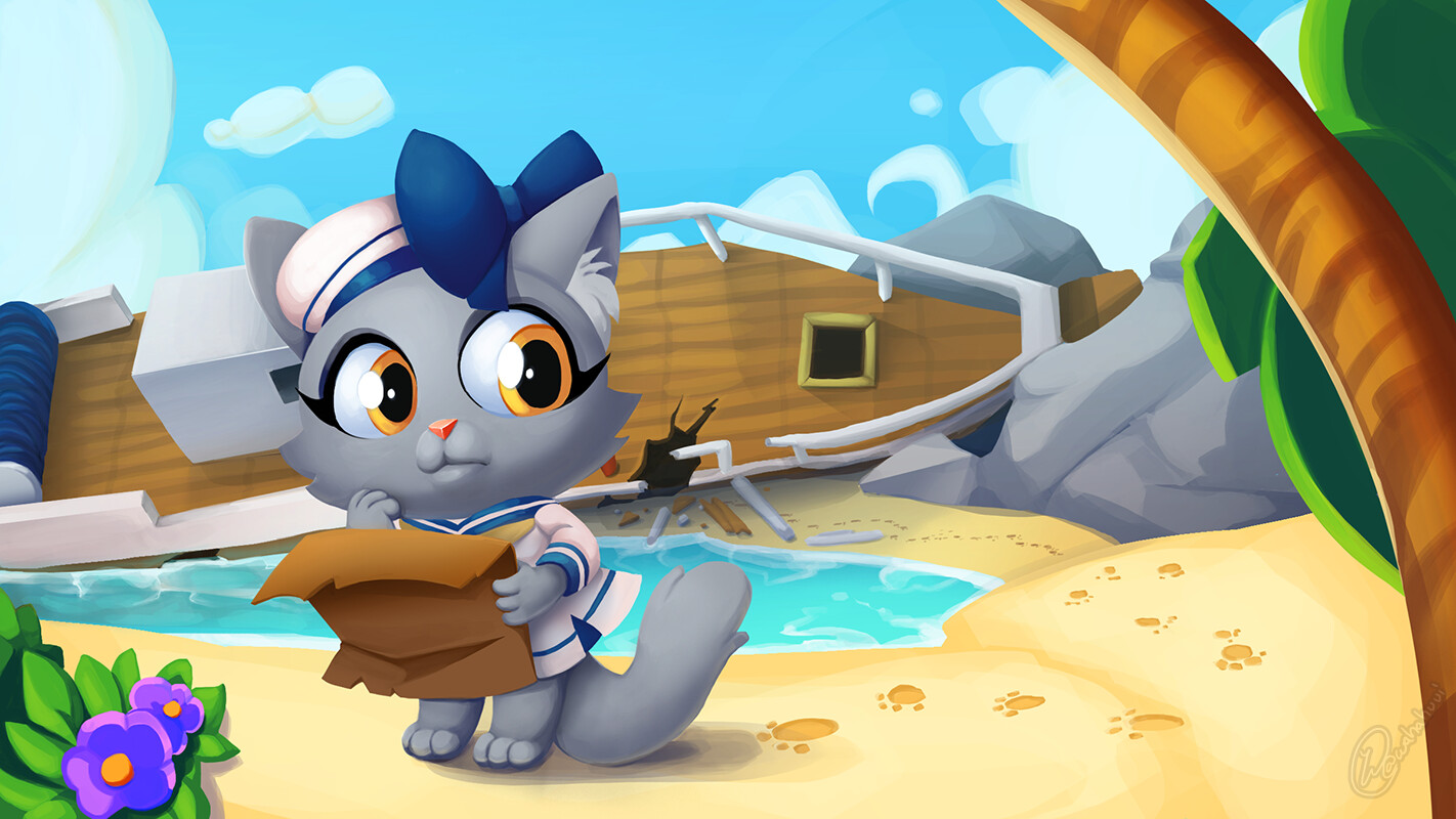 ArtStation - Marineé - Cat Sailor on the Lookout