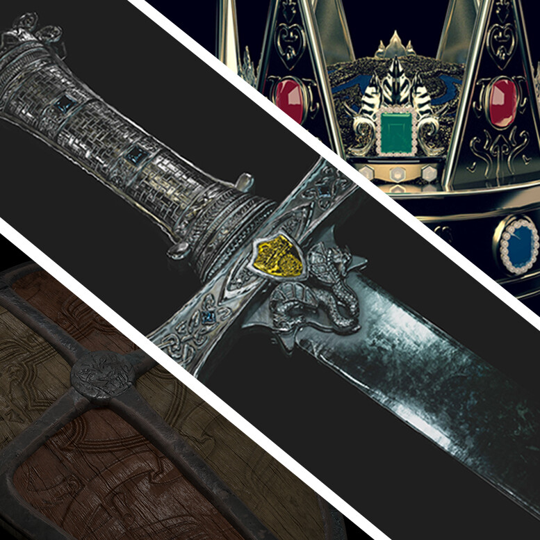 ArtStation - The Legend of King Arthur Challenge : Prop Art (Rendered)