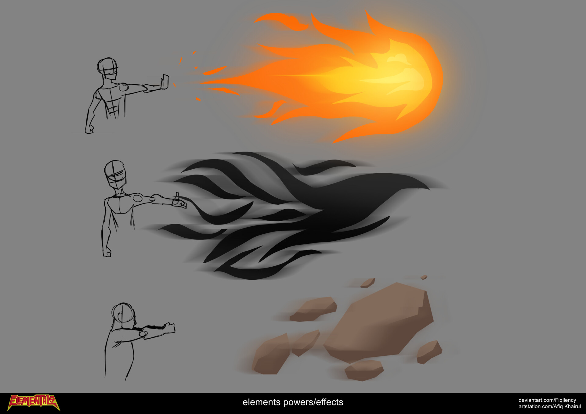 how to draw fire power