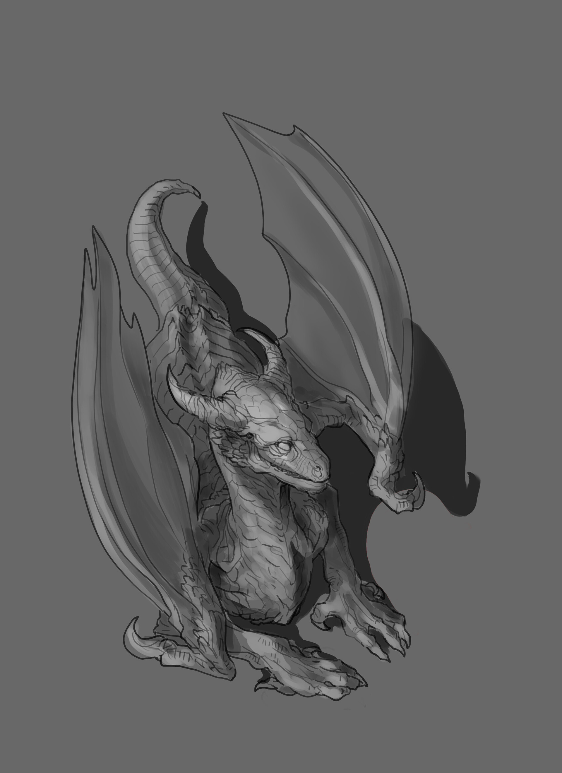 ArtStation - Dragon study (20 min)