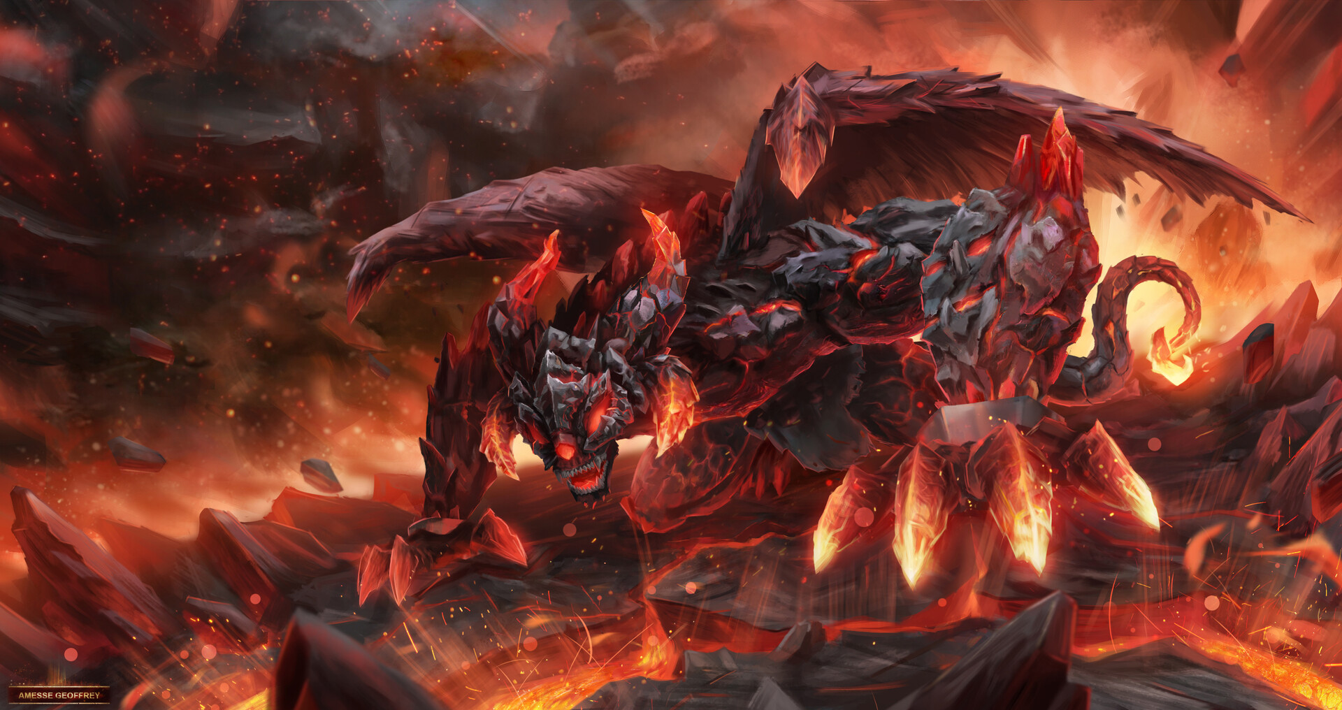 ArtStation - Lava gargoyle