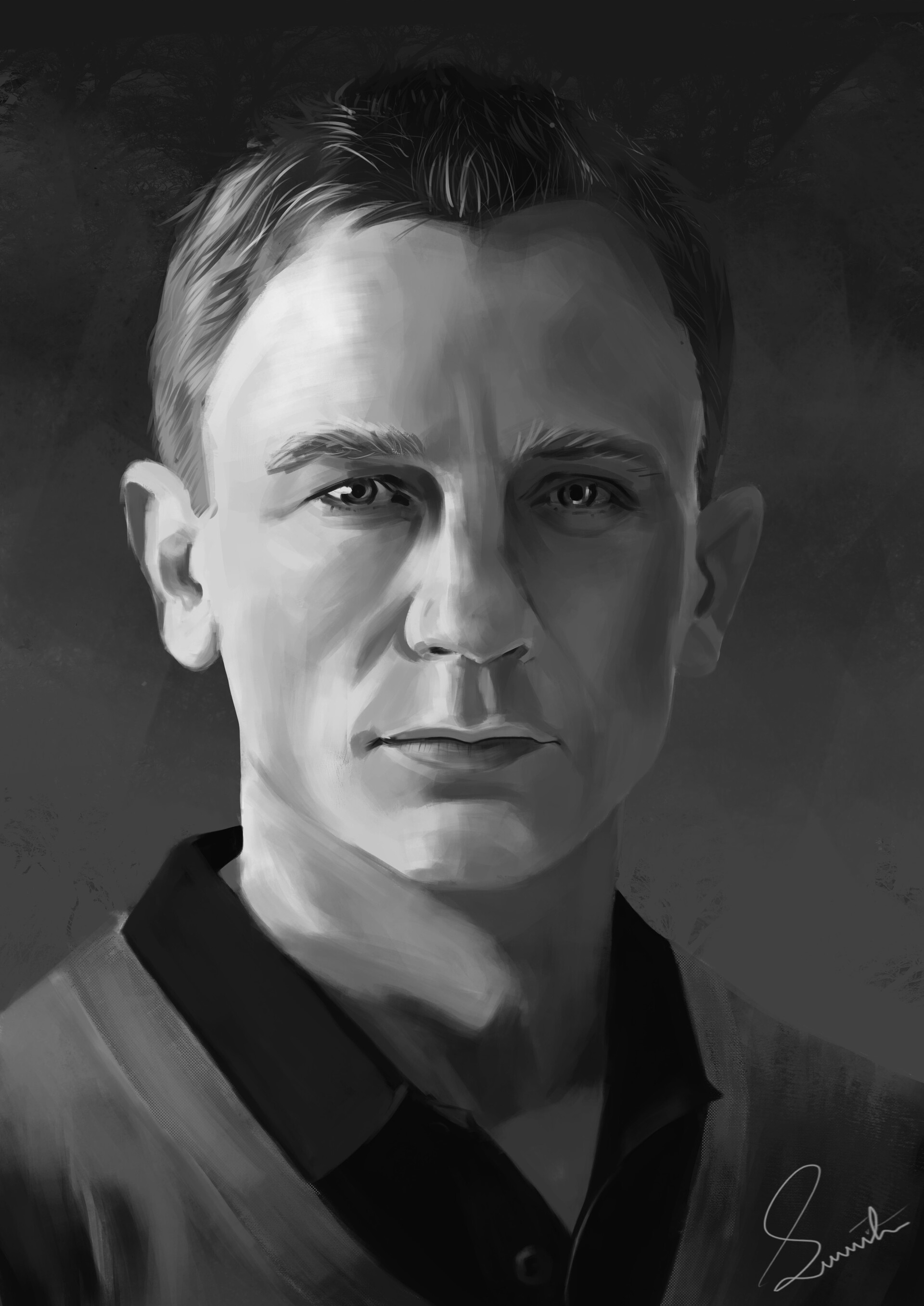 ArtStation - daniel craig potrait