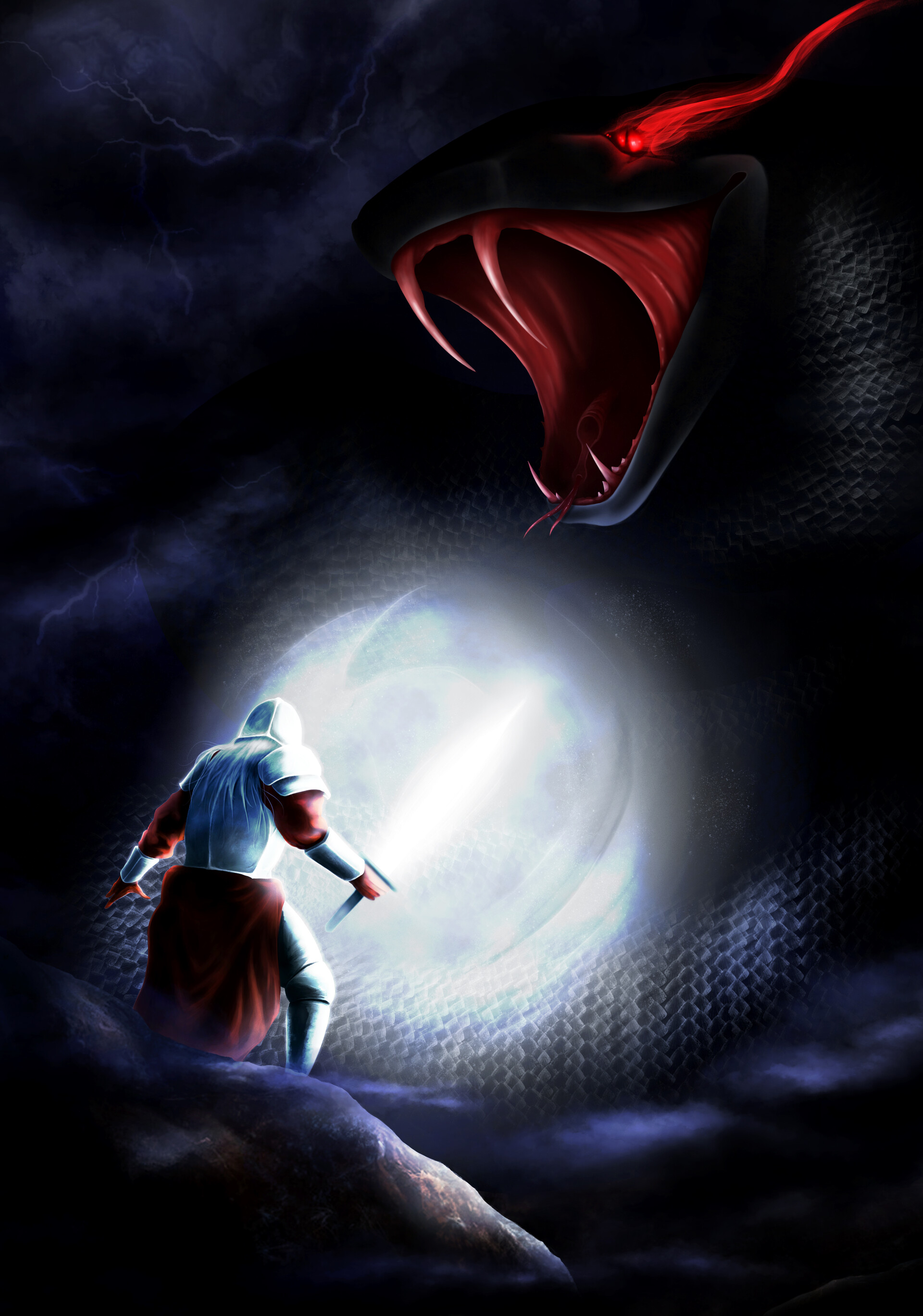 ArtStation - Warrior vs snake