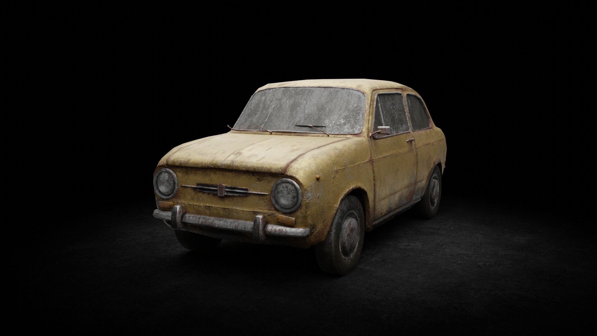 M. Lúcio - Rusty, dirty, Fiat 850 Berlina - Low poly model