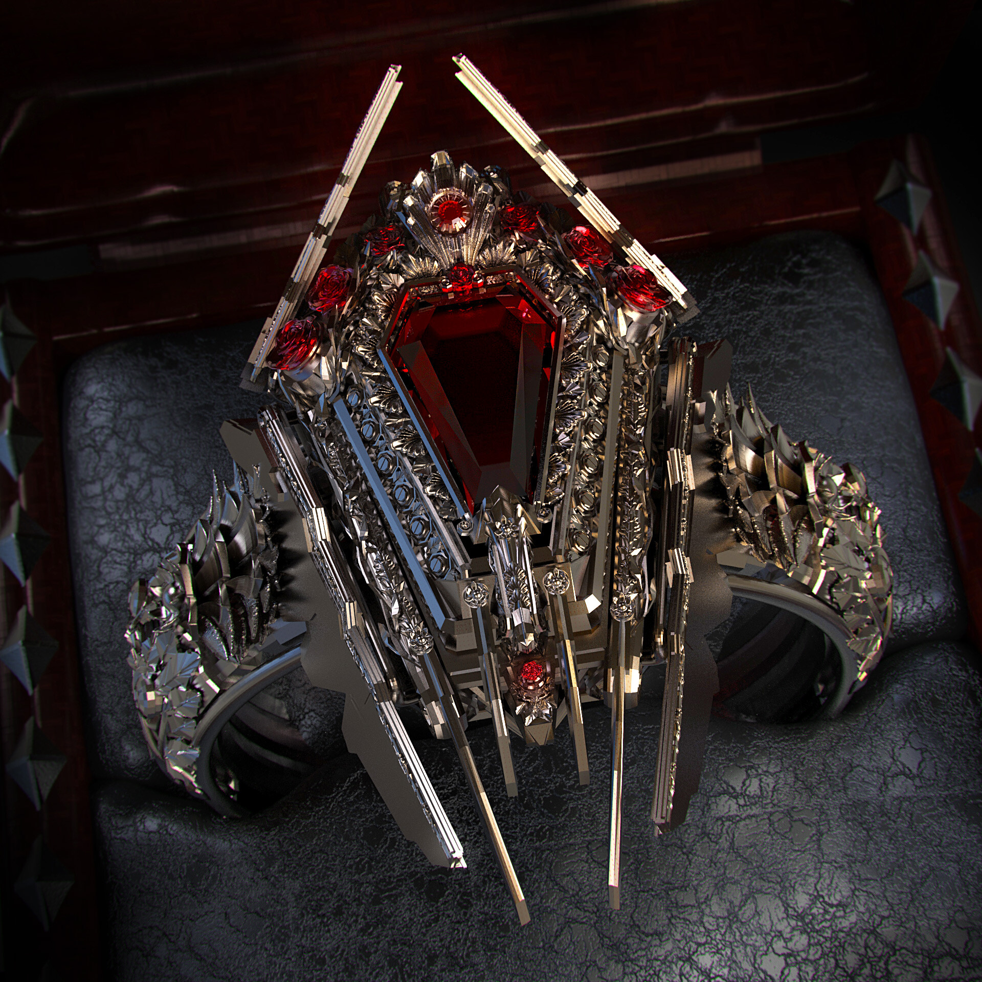 ArtStation - Scifi vampire ring design