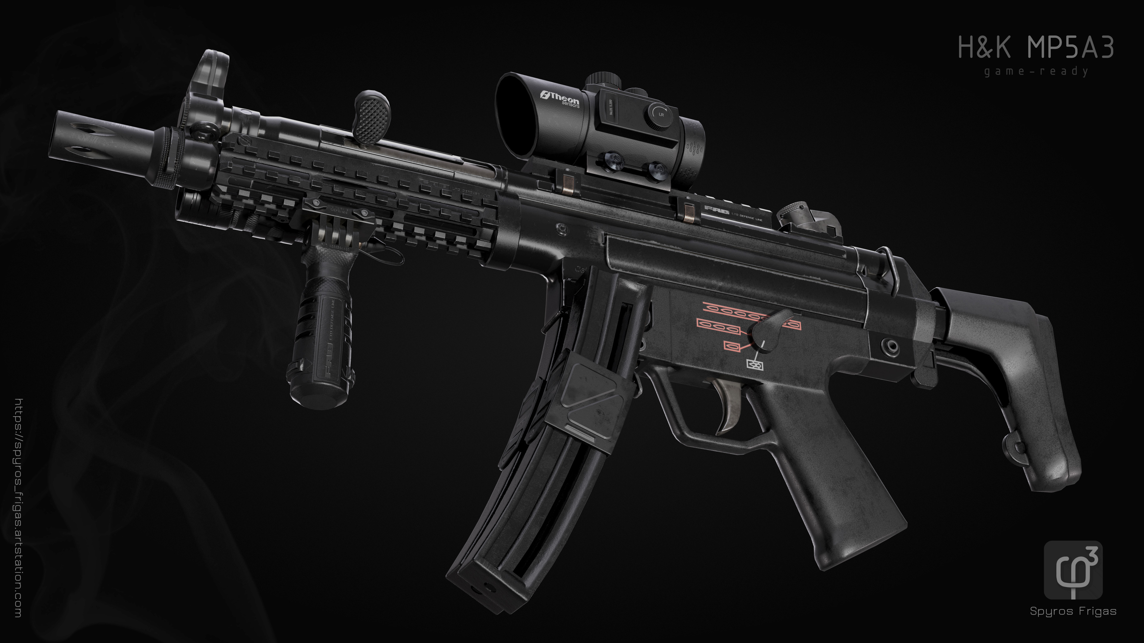 Spyros Frigas - H&K MP5 (A3) game model