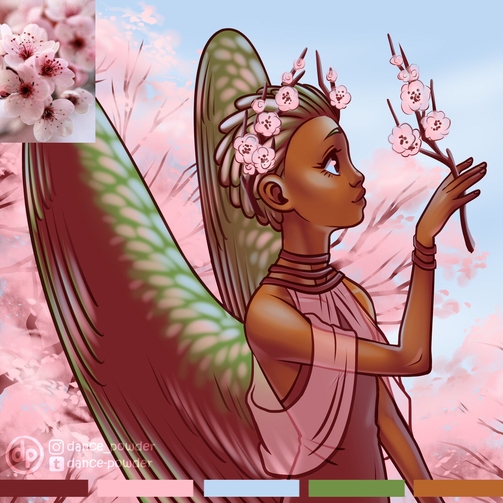 Dance Powder - 5 colours with Flowers - Day 2 Sakura