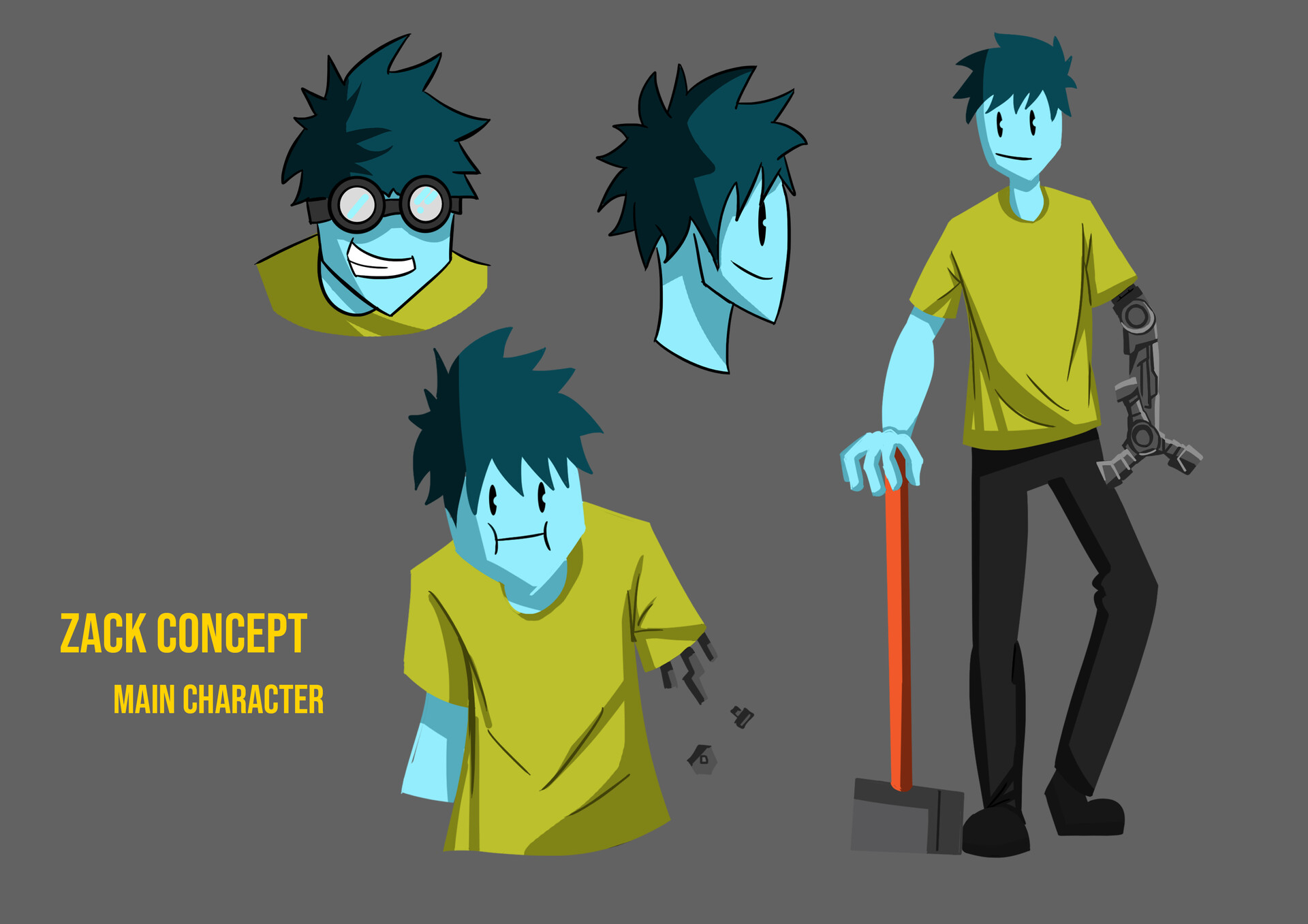 Afiq Khairul - Zack's Robot Adventure - Concept and 3D