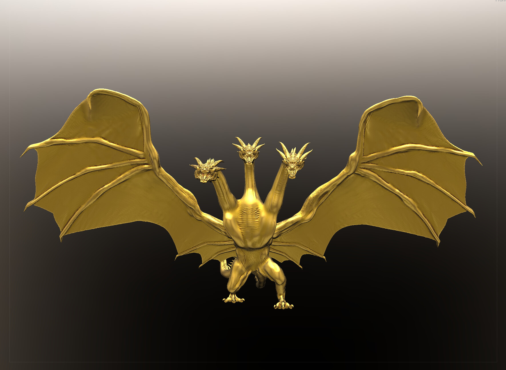 ArtStation - King Ghidorah Sculpt