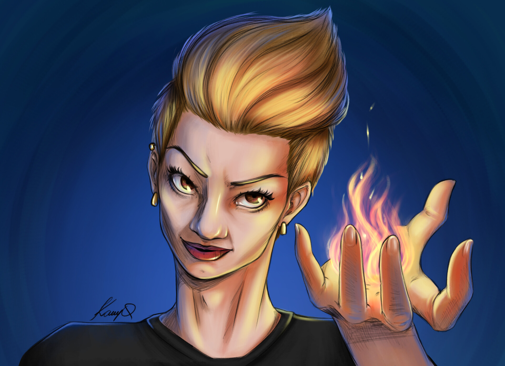 ArtStation - Fire girl