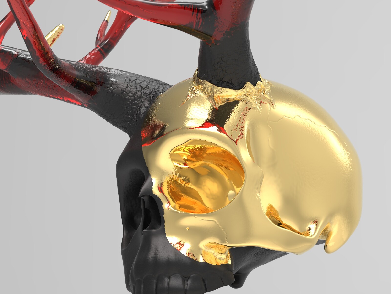 ArtStation - Golden Skull