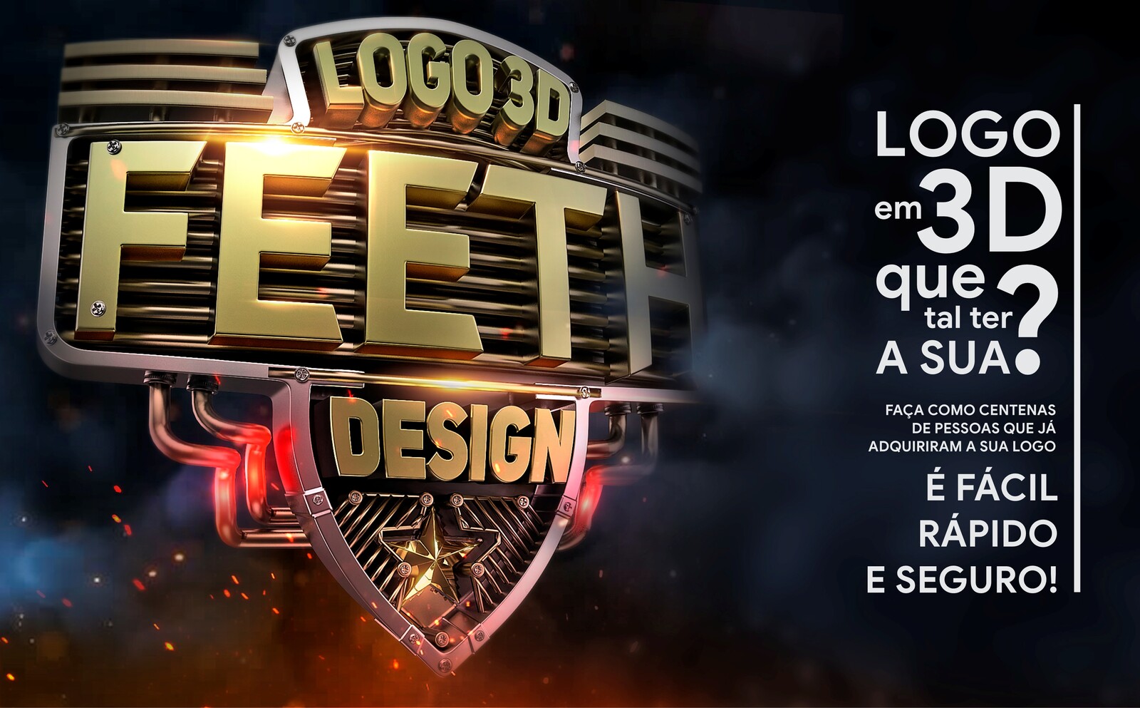 FEETH DESIGN - Logo 3D Stylized Cinematic