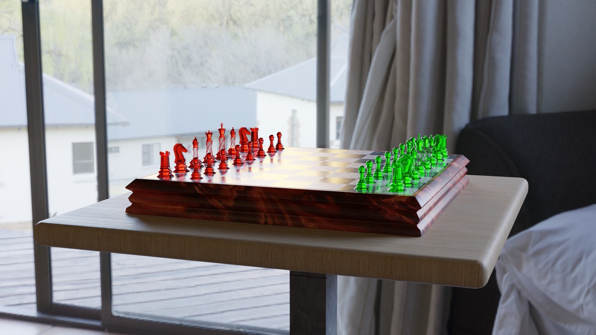 ArtStation - Glass Chess Set