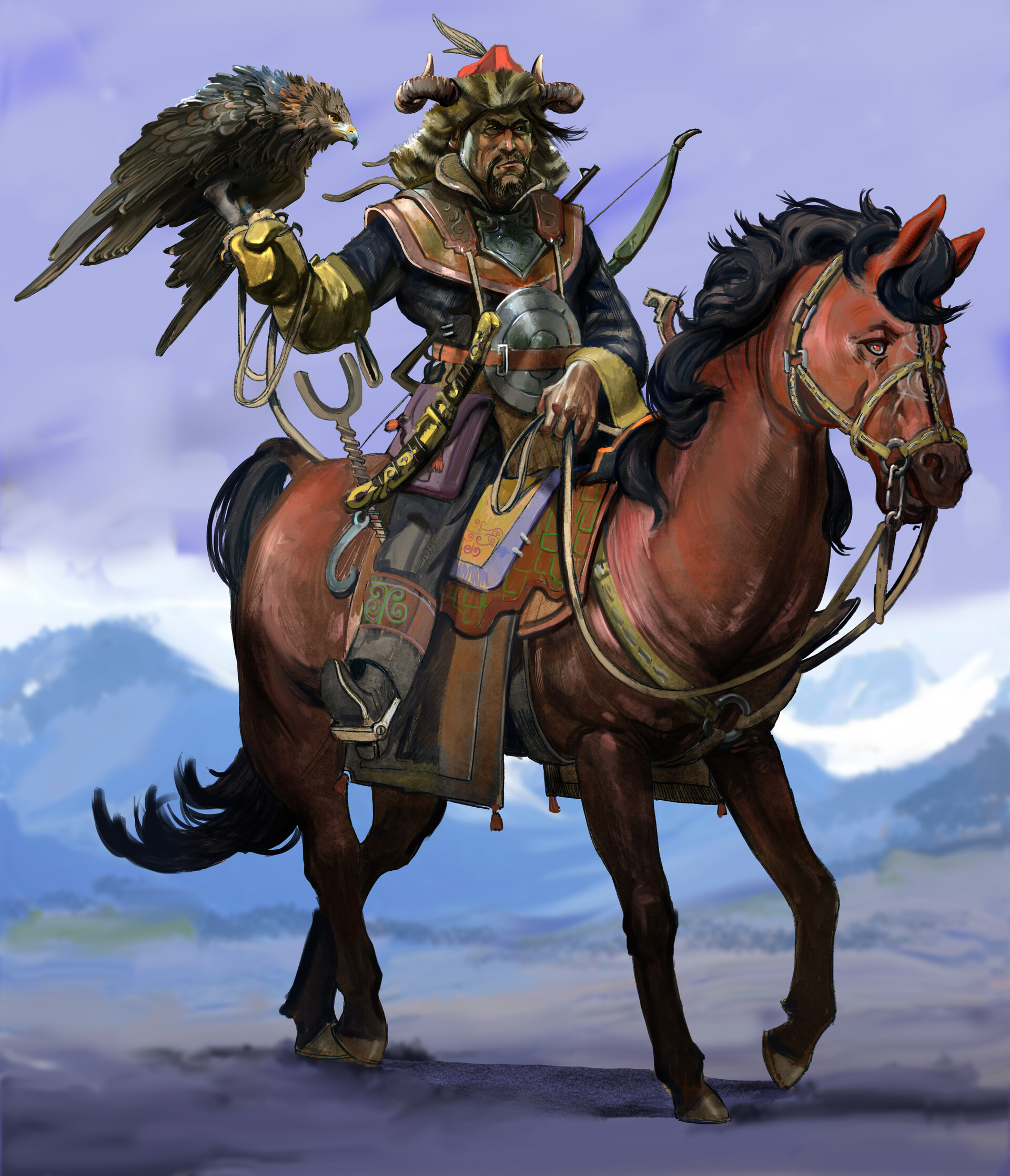 ArtStation - Mongolian Eagle hunter