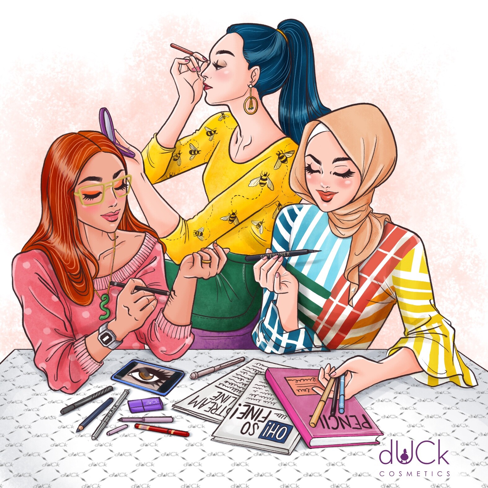 ArtStation - dUCk cosmetics illustration